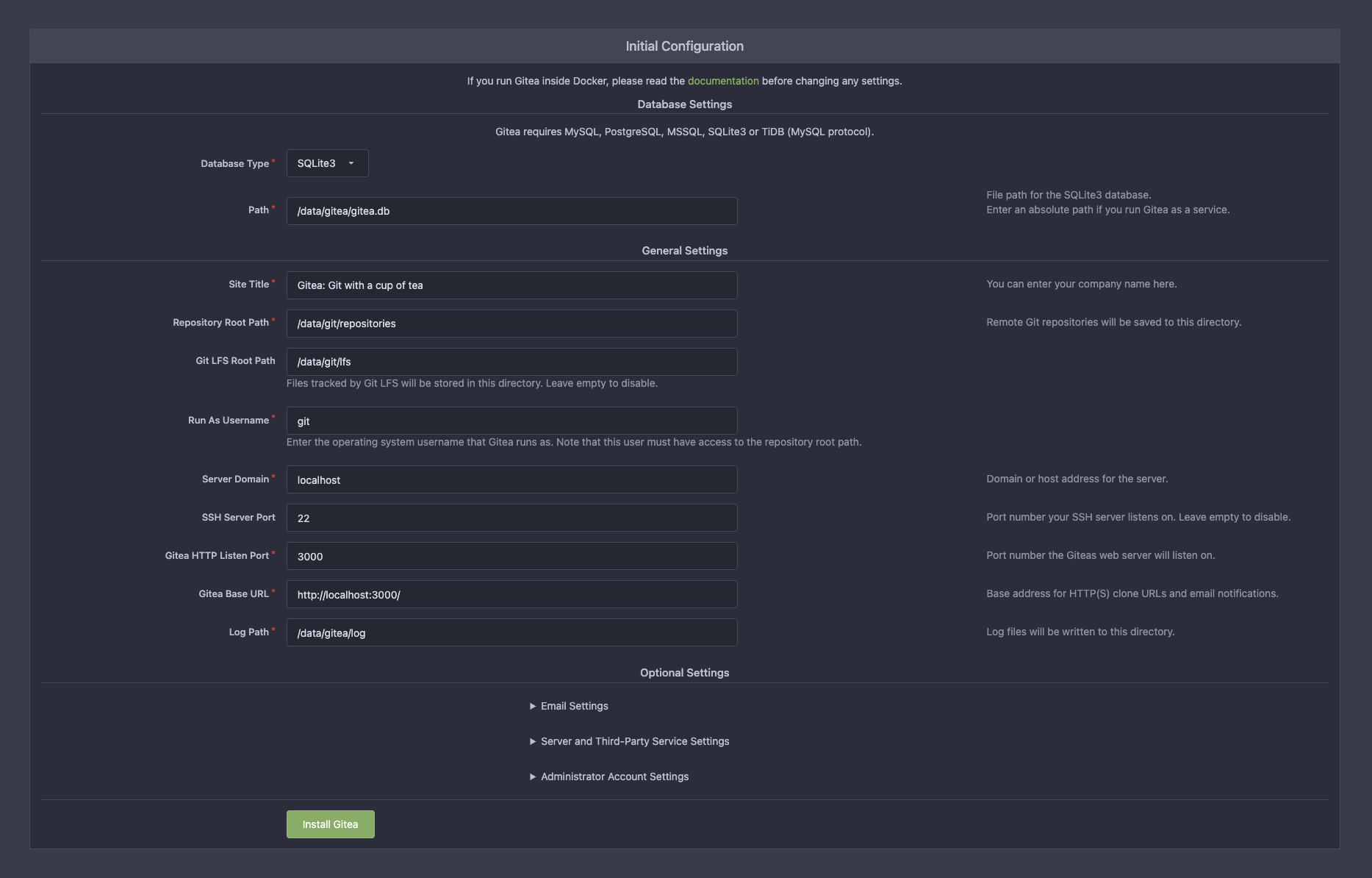 Installing and configuring Gitea in a Docker container: a guide for developers and DevOps ...